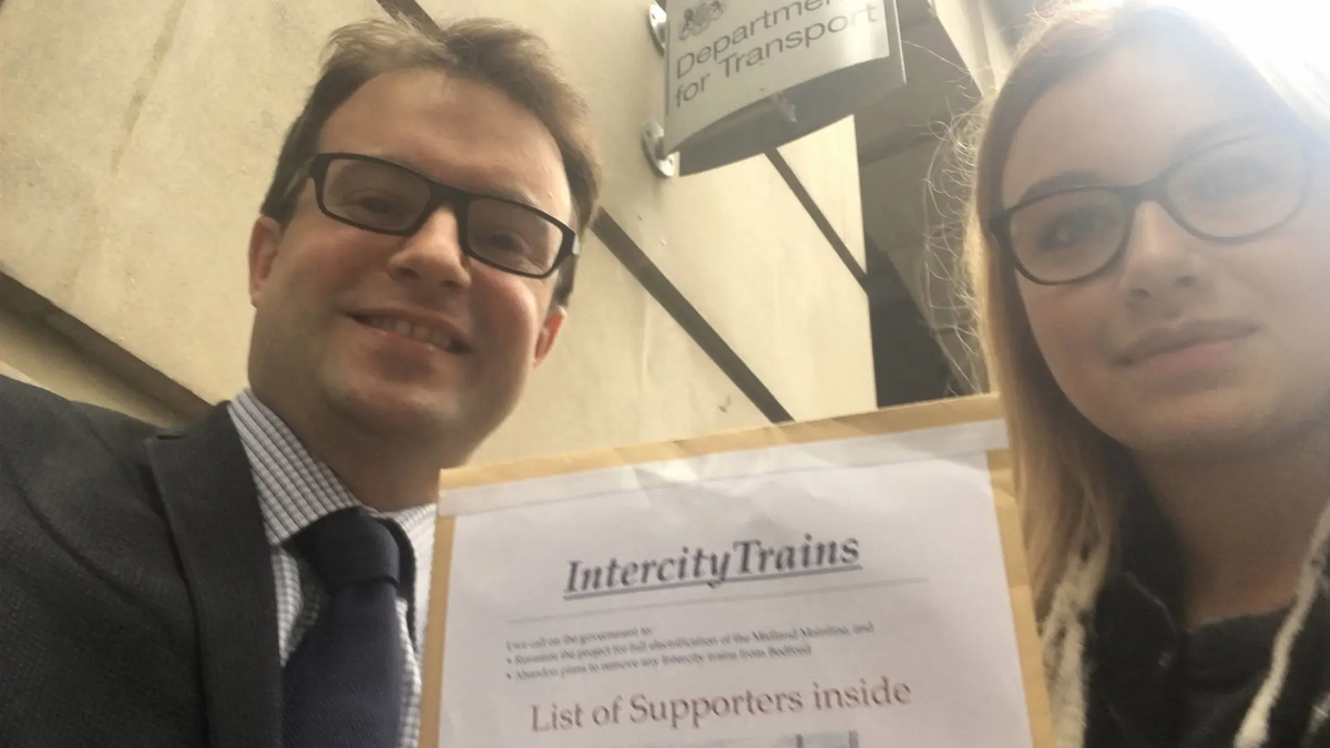 Cllr Henry Vann hands InterCity Trains Petition to the Department of ...